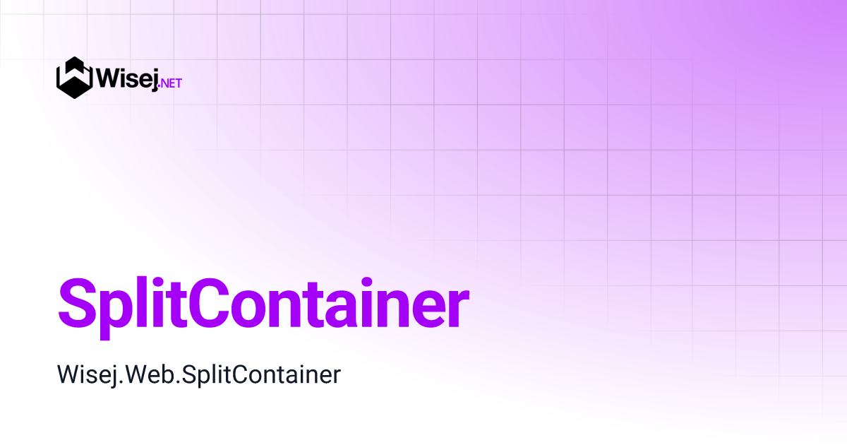 SplitContainer | Wisej.NET API