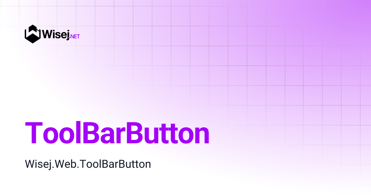 ToolBarButton | Wisej.NET API