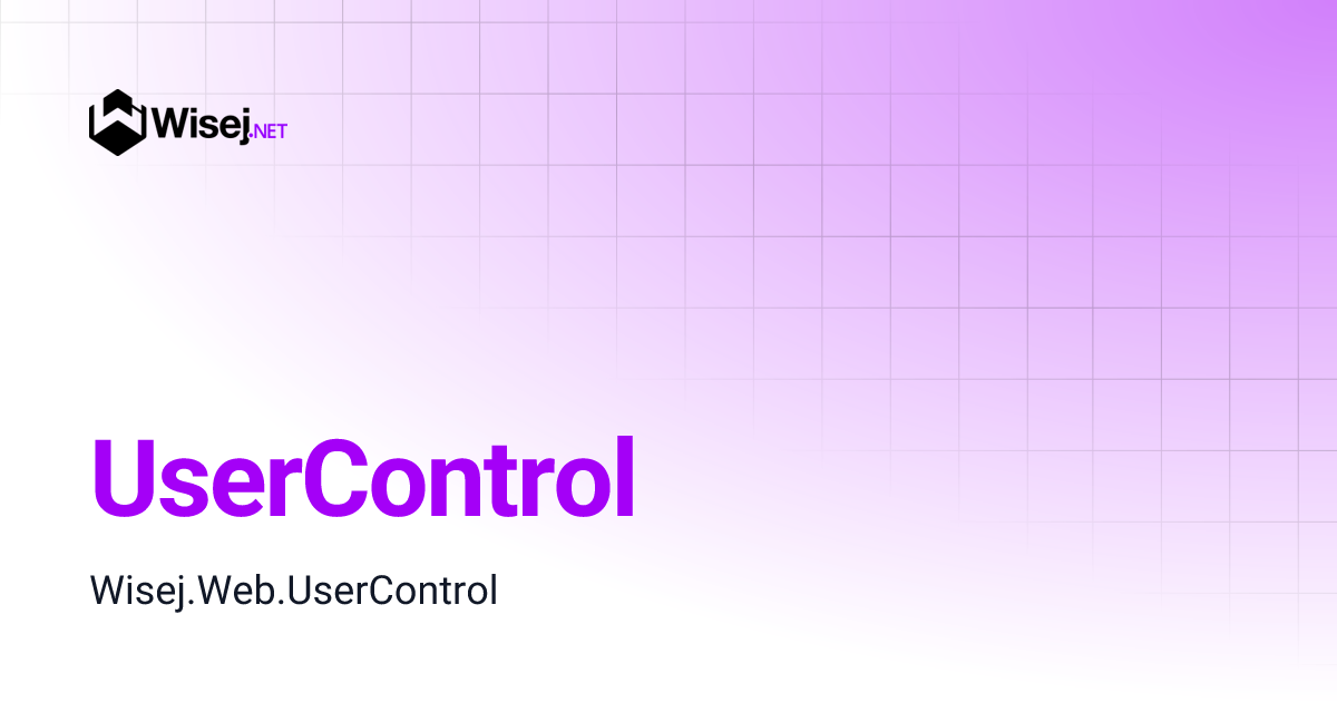 UserControl | Wisej.NET API