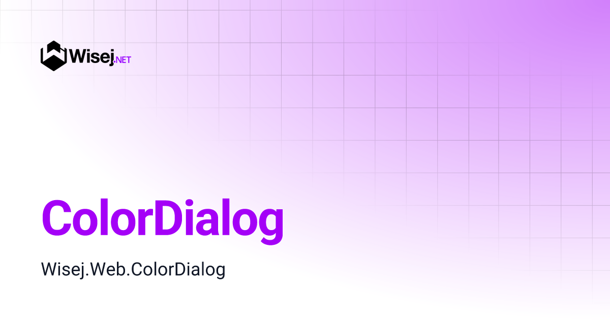 ColorDialog | Wisej.NET API