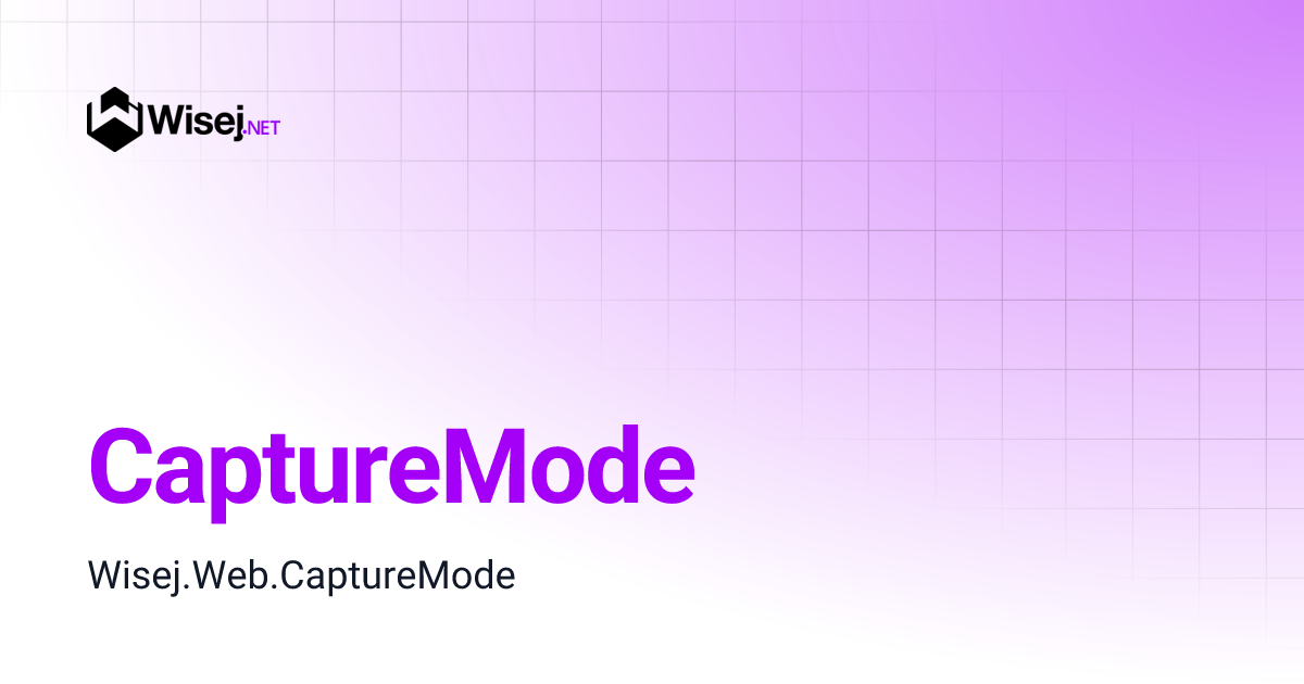 CaptureMode | Wisej.NET API