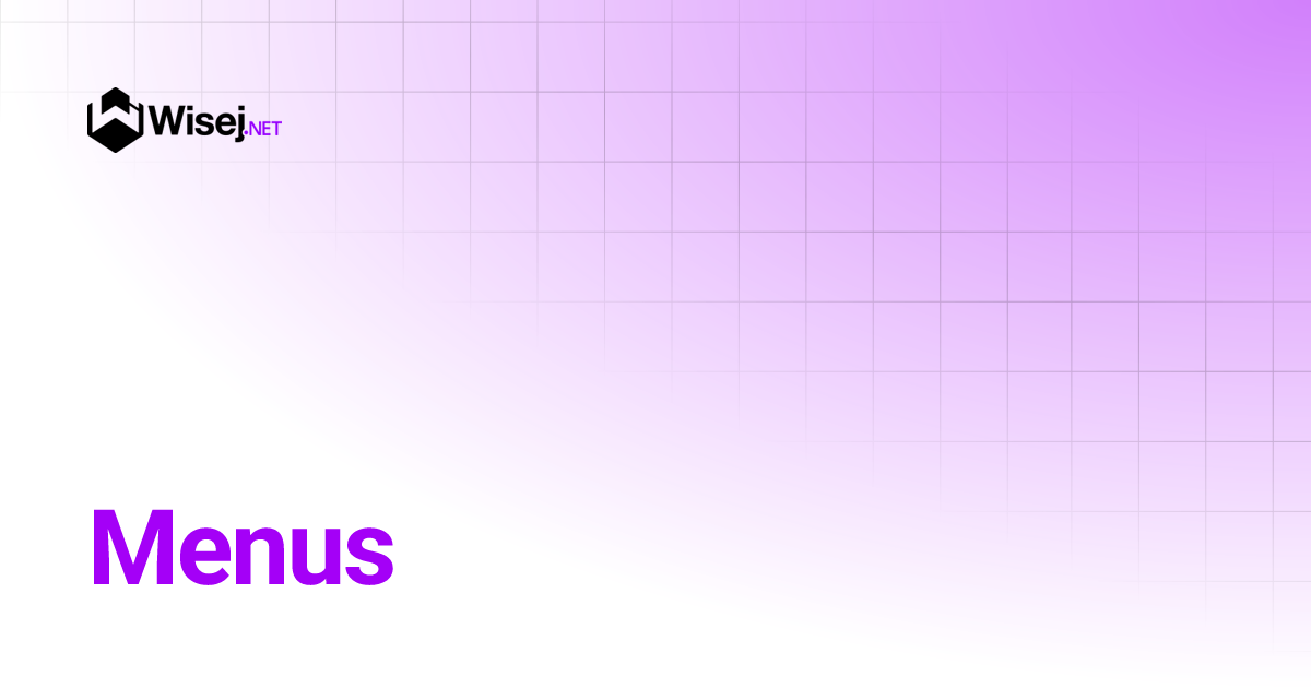 Menus | v3.1 | Wisej.NET API
