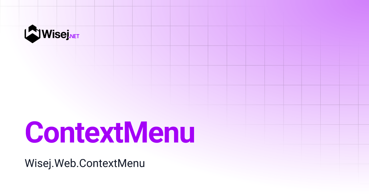 ContextMenu | Wisej.NET API
