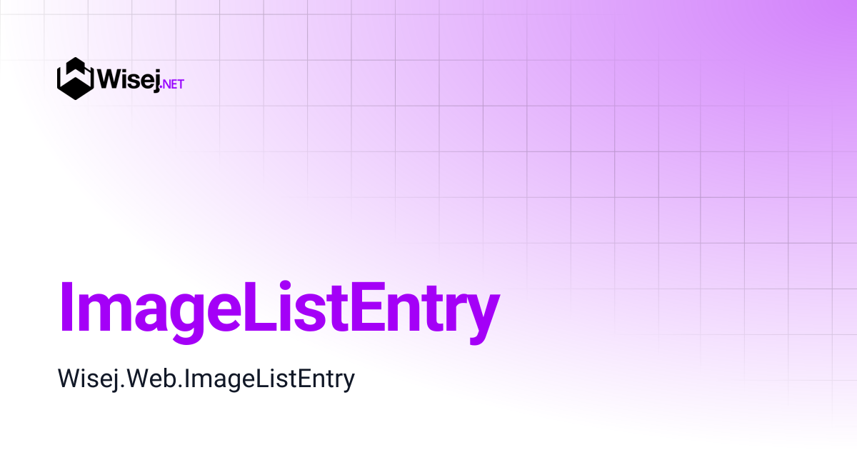 ImageListEntry | Wisej.NET API