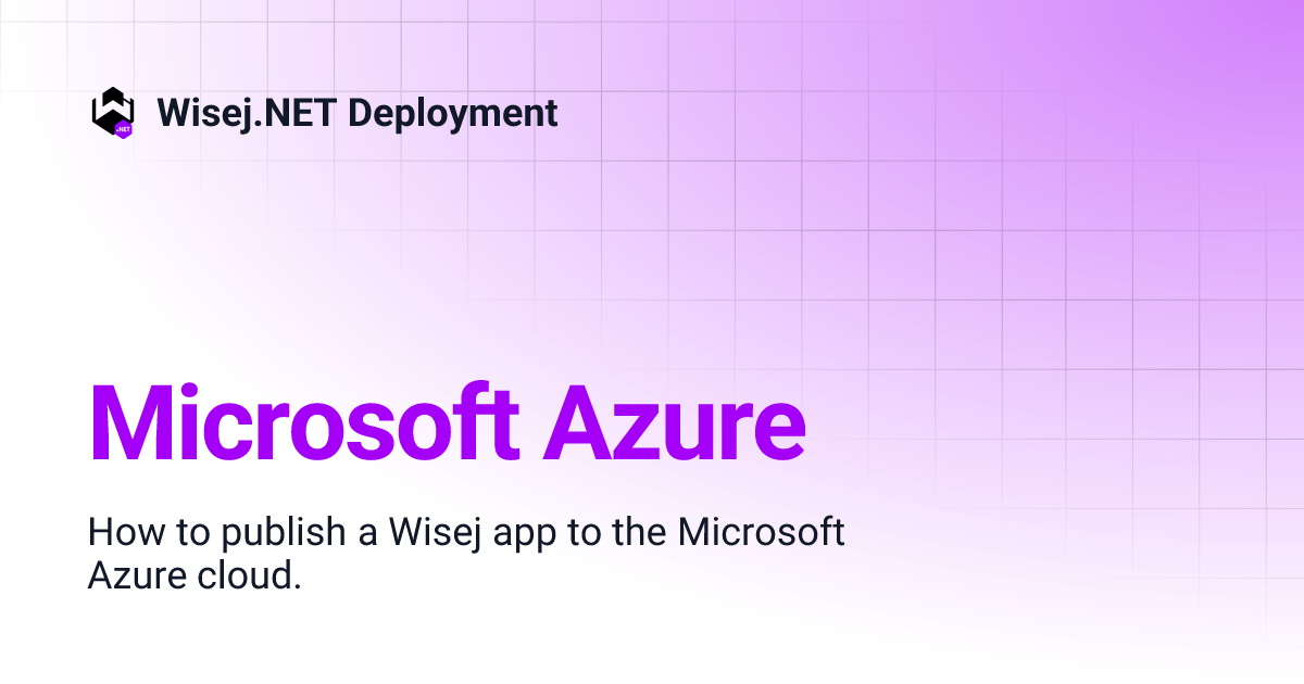 Microsoft Azure | Wisej.NET Deployment