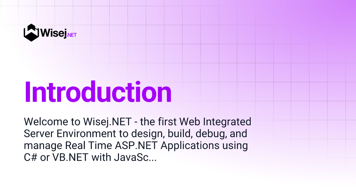 Introduction | Wisej.NET