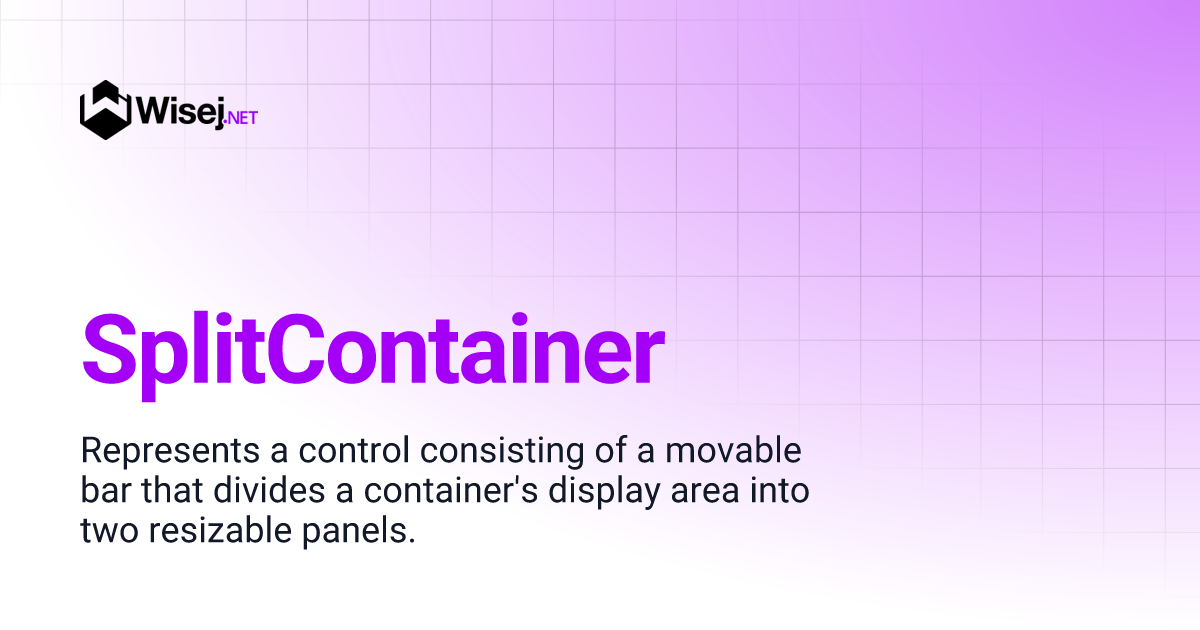 SplitContainer | Wisej.NET