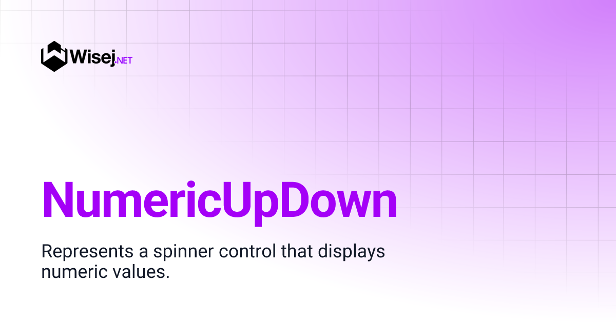 NumericUpDown | Wisej.NET