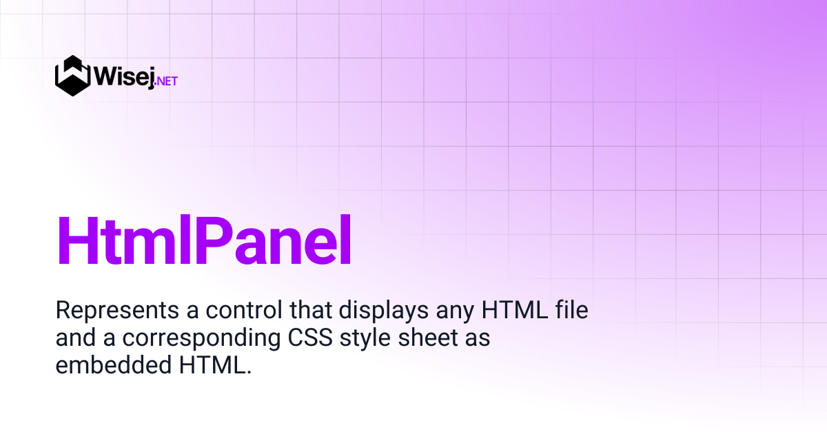 HtmlPanel | Wisej.NET