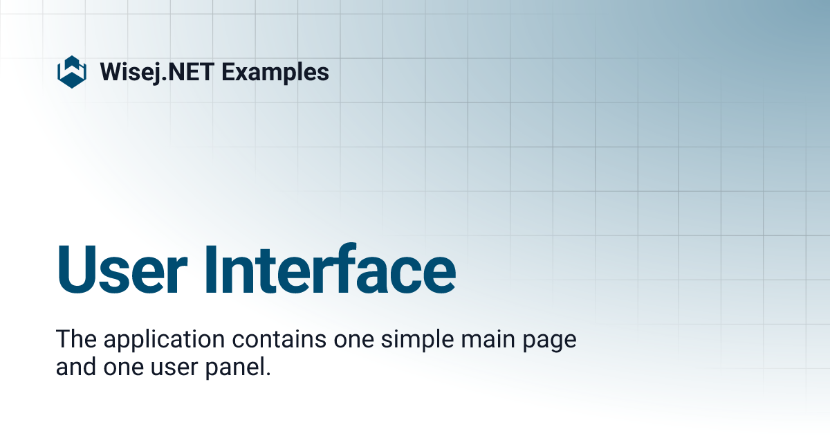 User Interface | Wisej.NET Examples