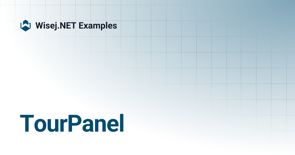 TourPanel | Wisej.NET Examples