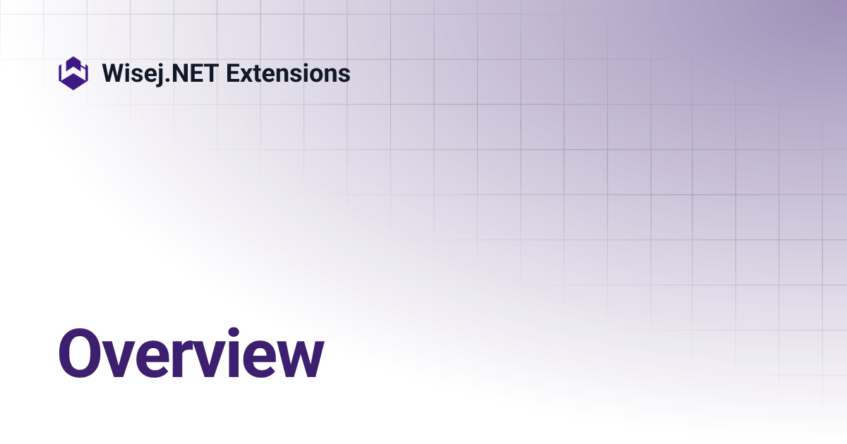 Overview | Wisej.NET Extensions