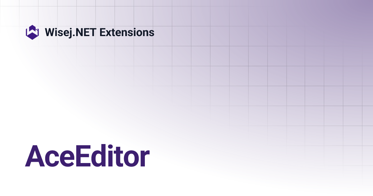 AceEditor | Wisej.NET Extensions