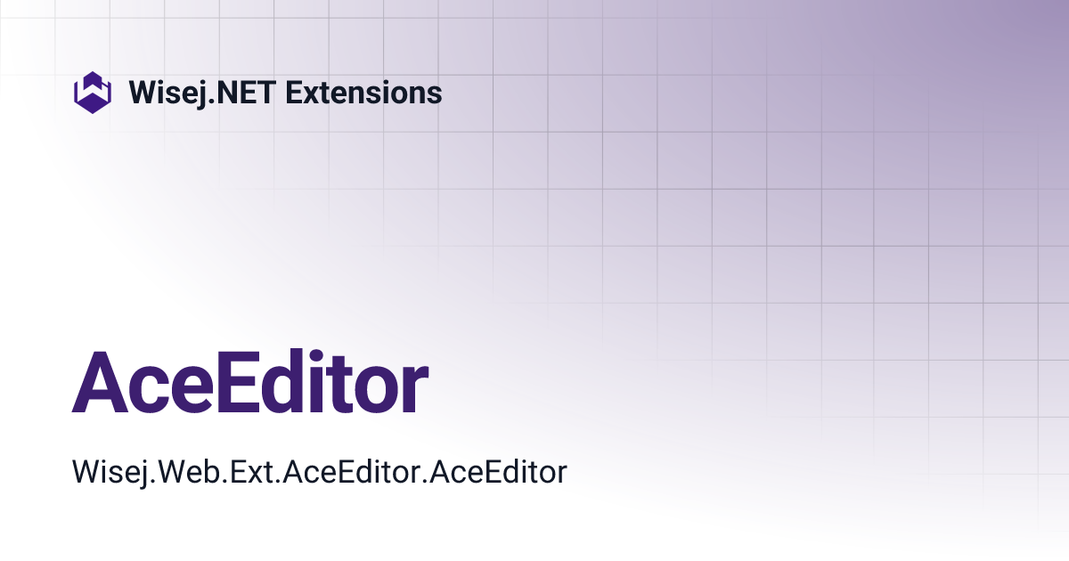 AceEditor | Wisej.NET Extensions