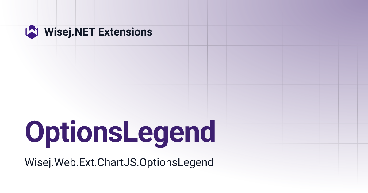 OptionsLegend | Wisej.NET Extensions
