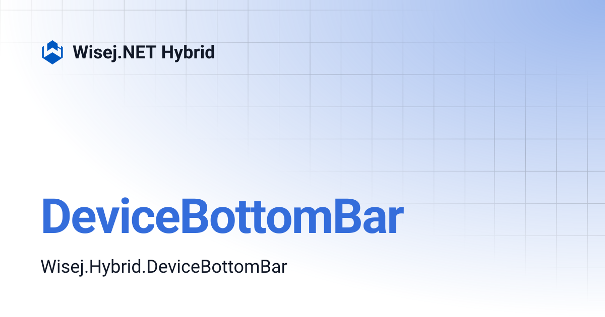 DeviceBottomBar | Wisej.NET Hybrid